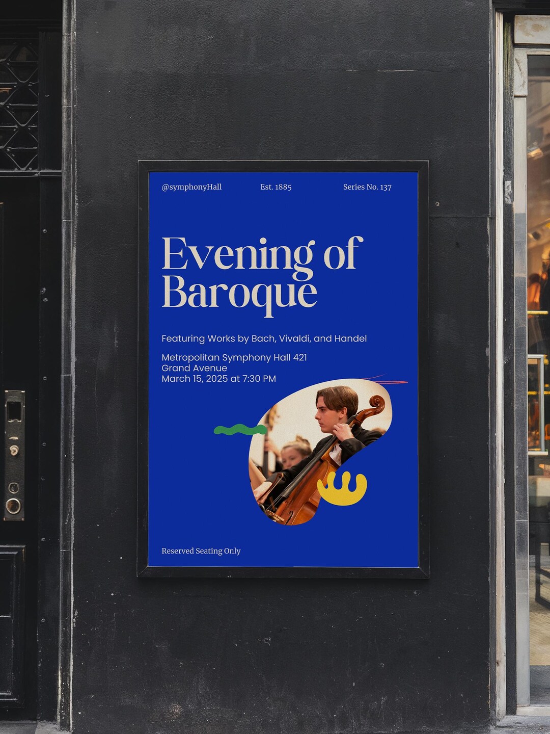 Concert Hall Poster Template - Elegant Digital Design for Musical ...