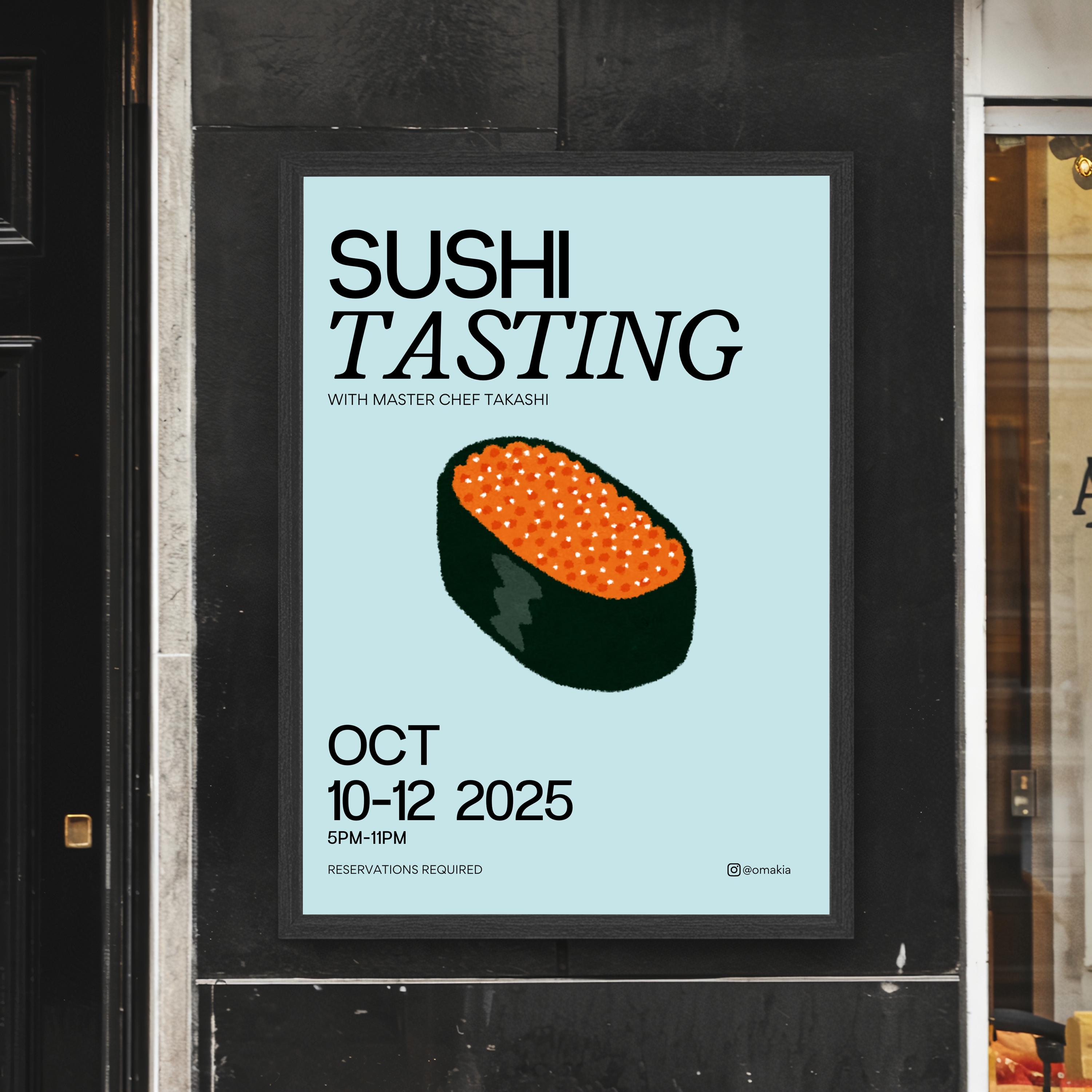 Sushi Tasting Event Flyer & Instagram Story, Japanese Food Festival ...