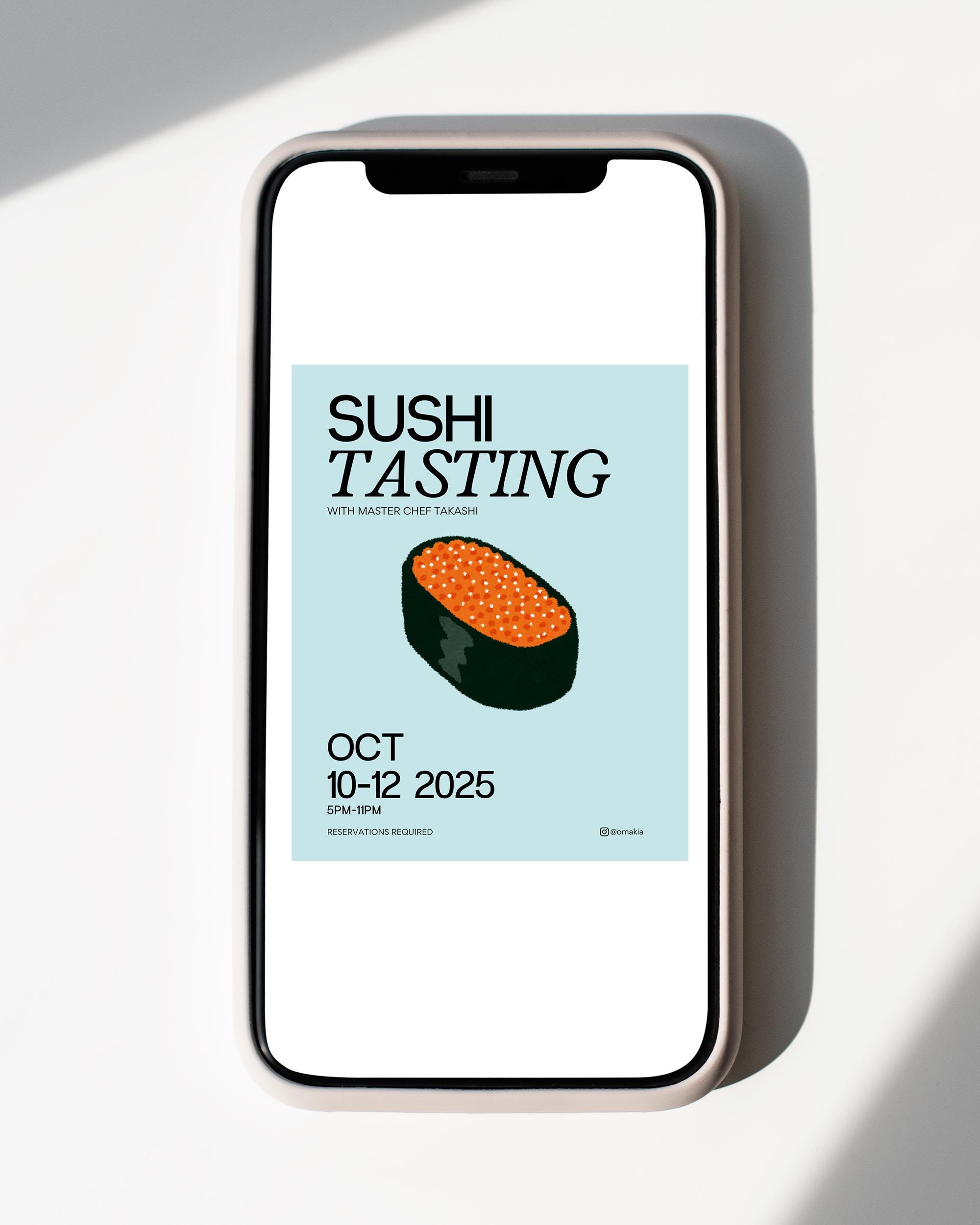 Sushi Tasting Event Flyer & Instagram Story, Japanese Food Festival ...