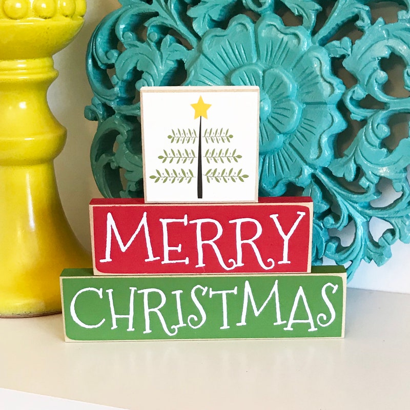 Christmas Blocks - Etsy