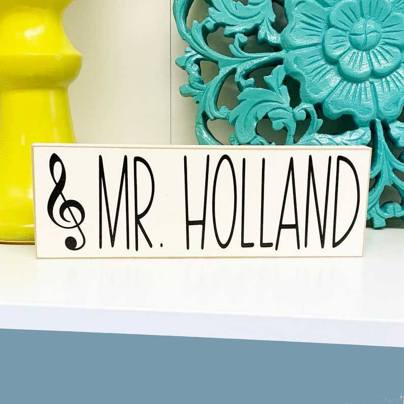 Music Teacher Gift Desk Name Plate Personalized Teacher - Etsy