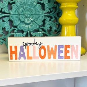 Pastel Halloween Signs, Retro Halloween, Pink Halloween Decor - Etsy