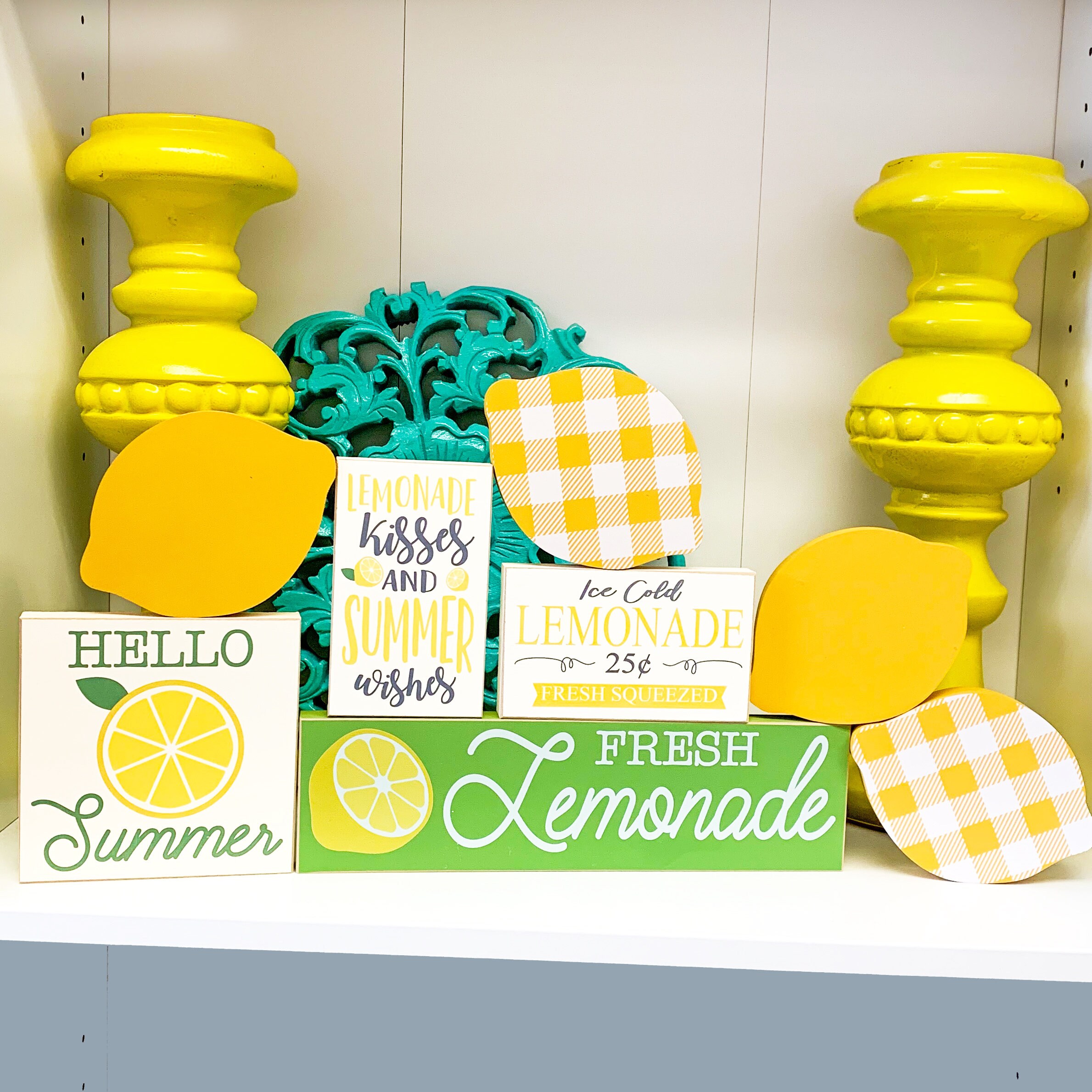Lemonade Stand Sign Lemon Kitchen Decor Tiered Tray Decor | Etsy