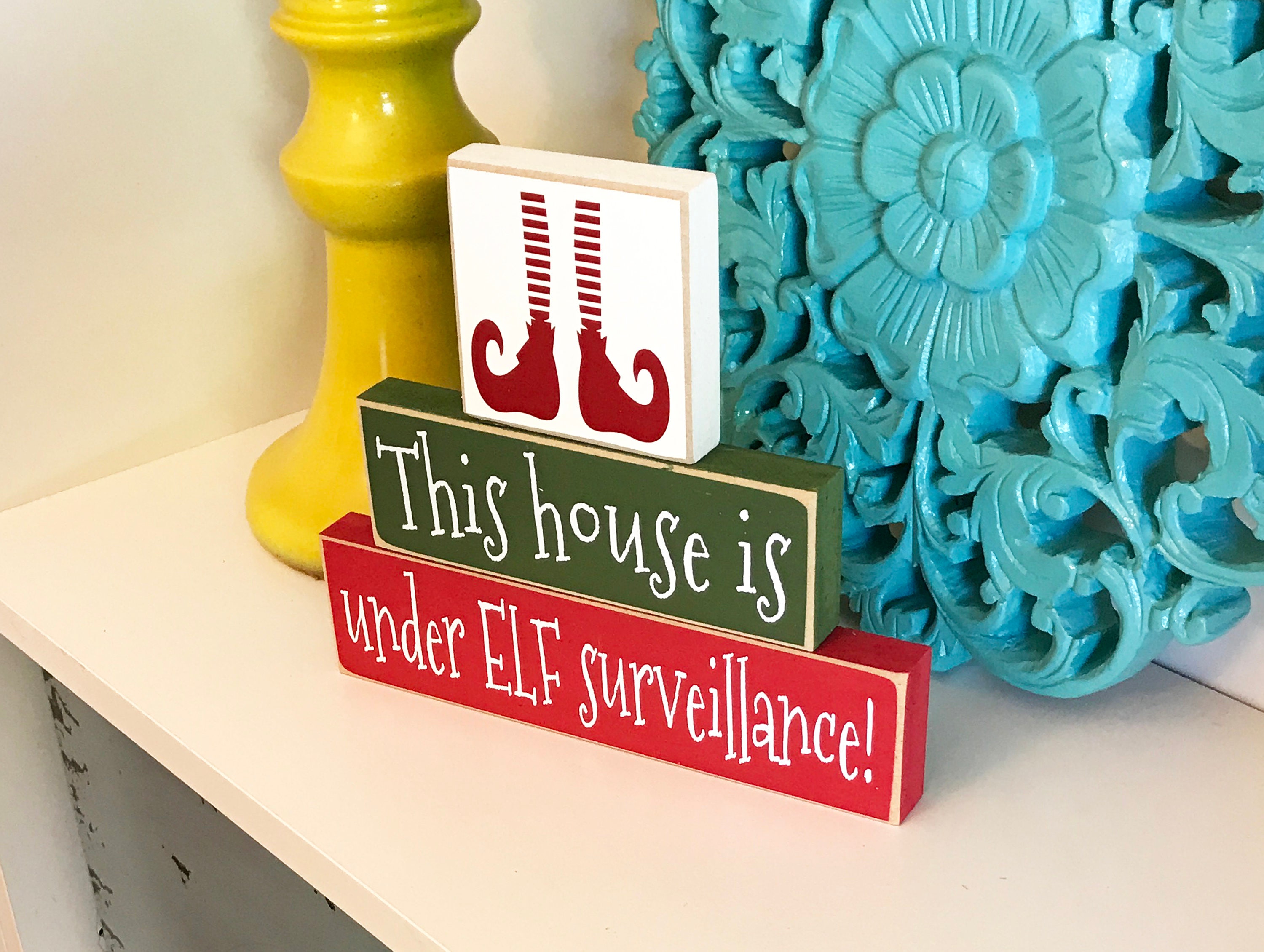 Elf Sign Merry Christmas Sign Farmhouse Christmas Holiday | Etsy