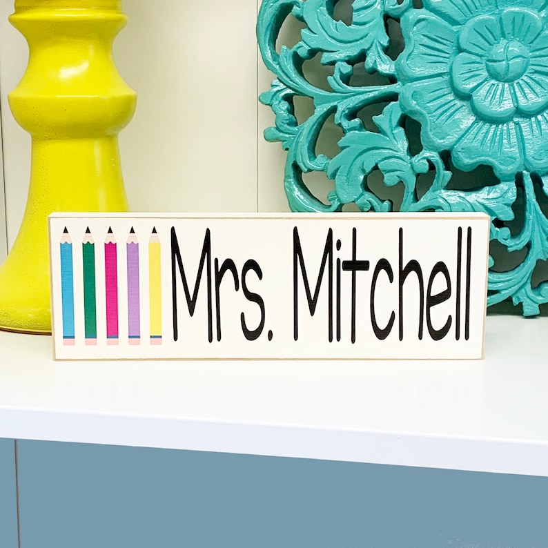 Personalized Teacher Gift, Desk Name Plate, Teacher Graduation Gift - Etsy