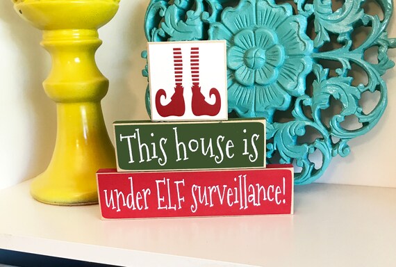 Elf Sign Merry Christmas Sign Farmhouse Christmas Holiday | Etsy