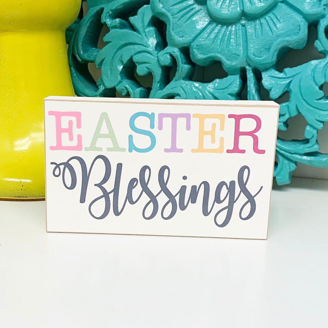 Easter Sign, Easter Tiered Tray Decor, Mini Wood Signs - Etsy