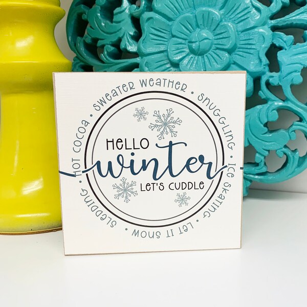 Hello Winter Sign - Etsy