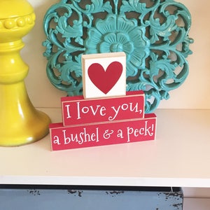 I Love You a Bushel and a Peck Valentine's Day Decor Valentine's Day ...