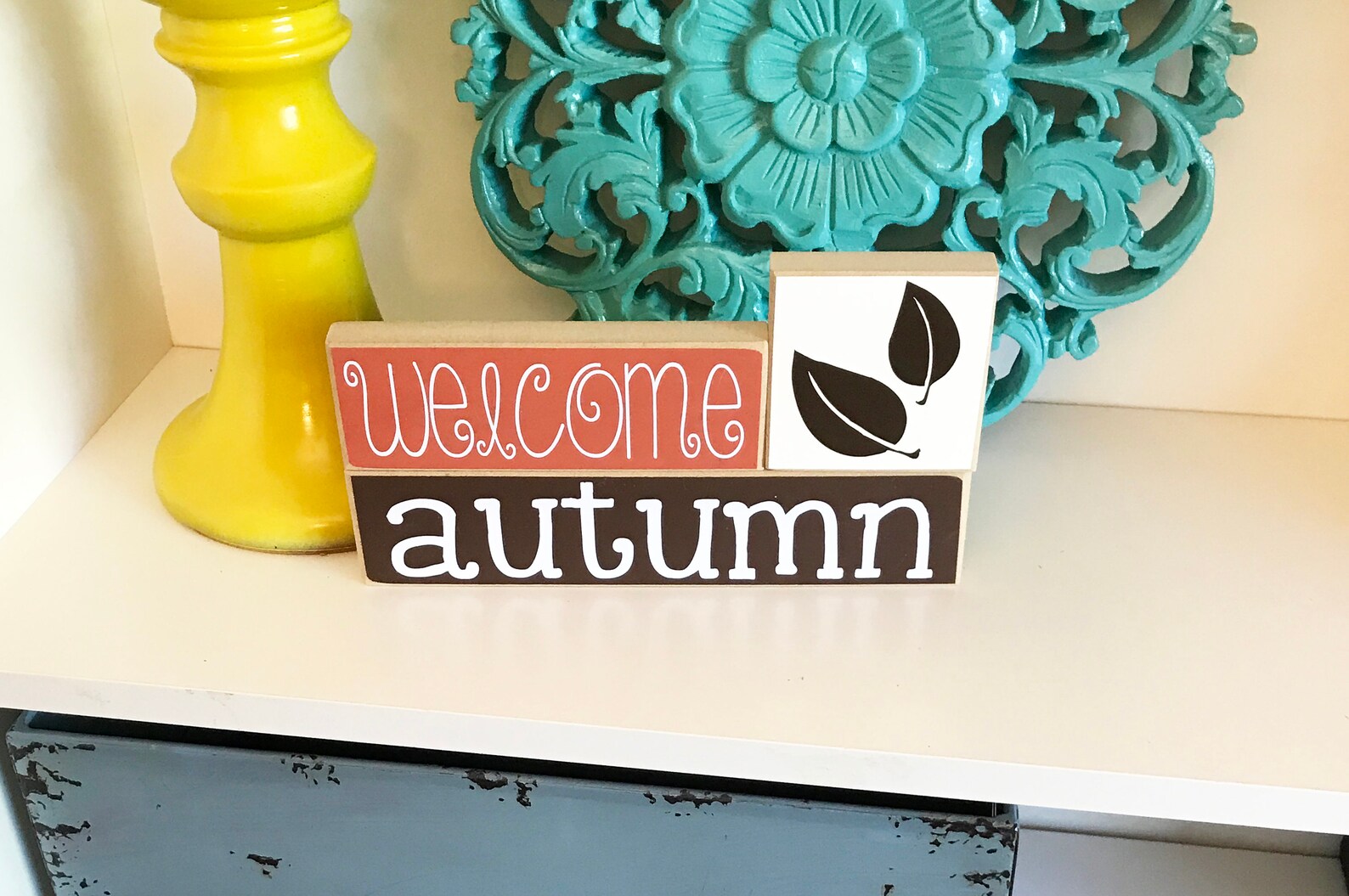 Reversible Autumn and Winter Sign Reversible Blocks Fall | Etsy