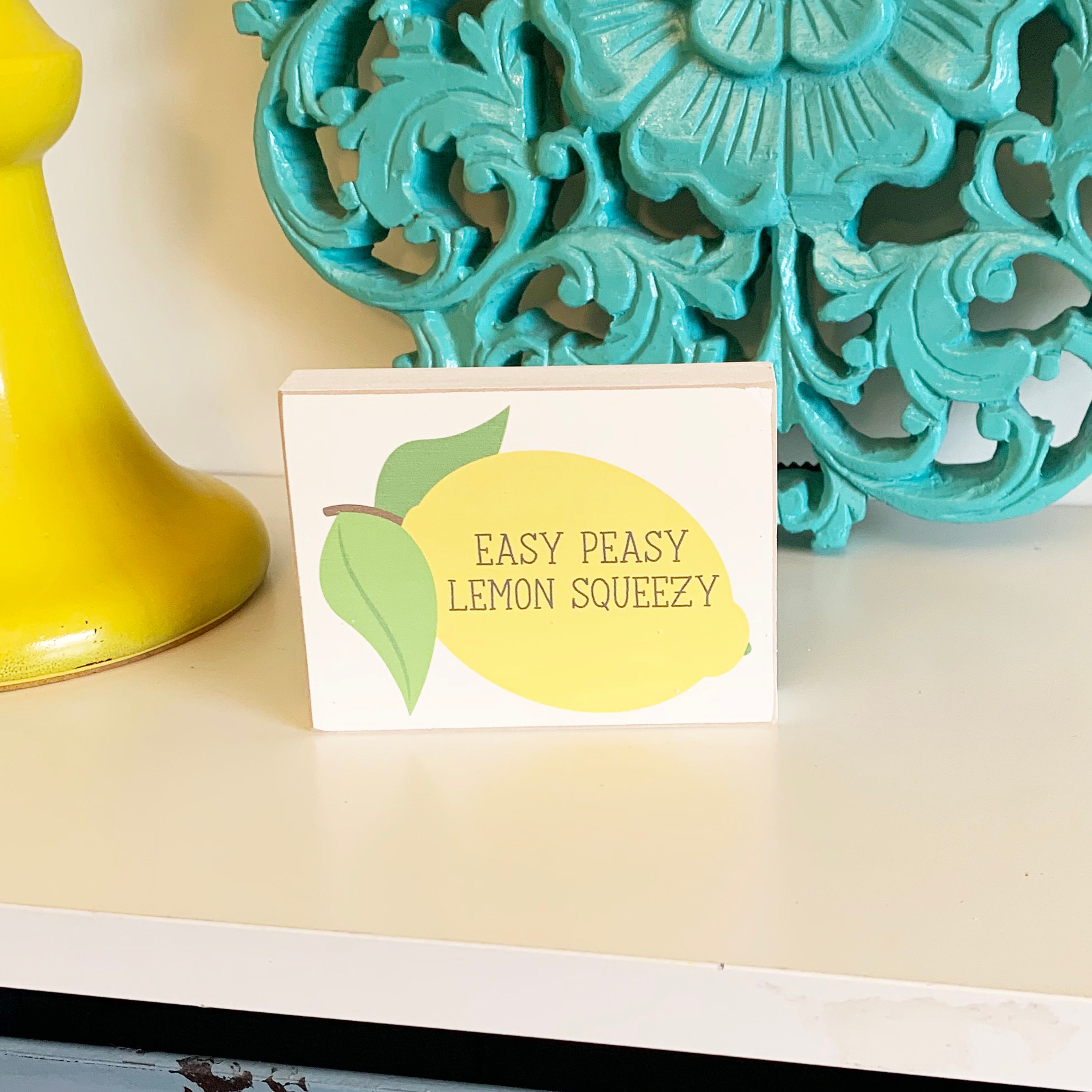 Lemonade Stand Sign Lemon Kitchen Decor Tiered Tray Decor | Etsy