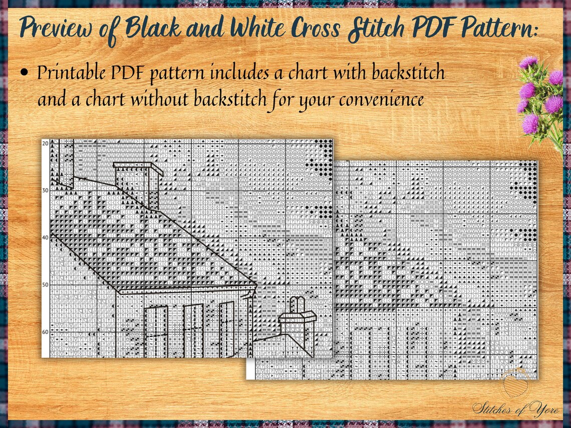 Cotswolds Cottage Cross Stitch Pattern: English Village Scene (PDF ...