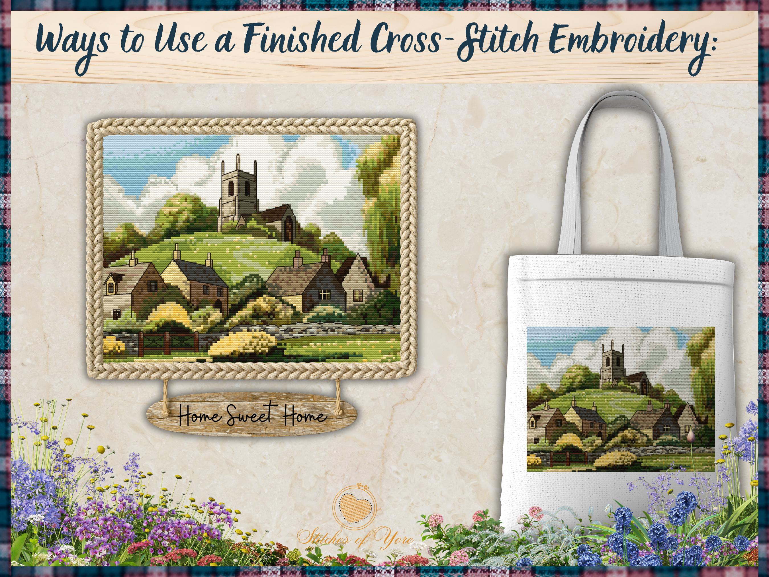 Village Cross Stitch Pattern: English Countryside Cottage (digital PDF ...
