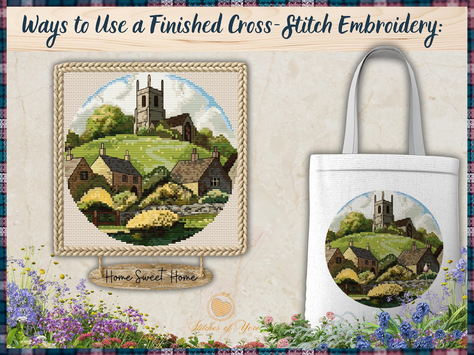 Village Cross Stitch Pattern Circle (100x100 Stitches) – Digital PDF ...