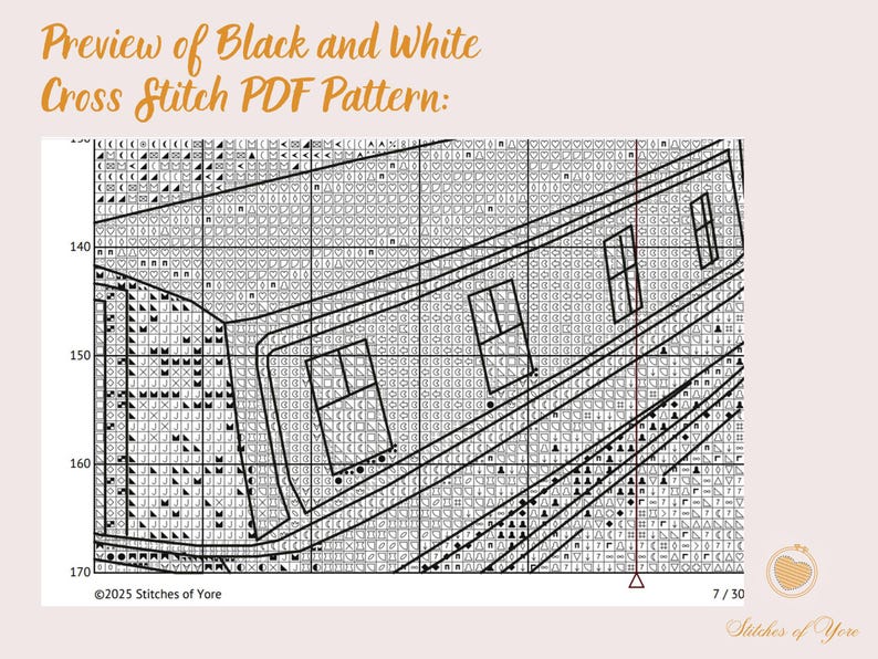 Narrowboat & Canal Boat Cross Stitch Pattern PDF – River Boat ...