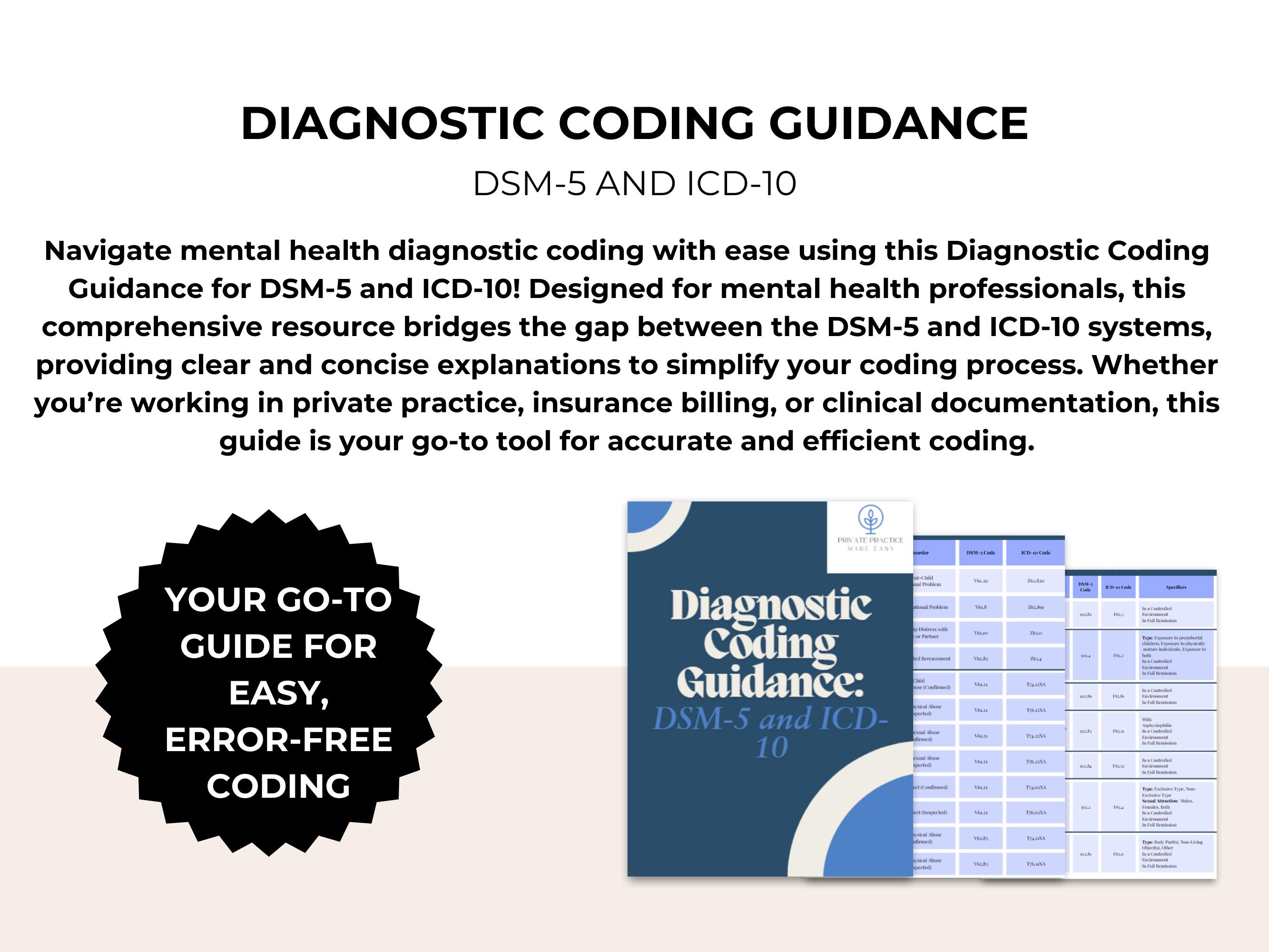Mental Health Codes - Diagnosis Cheat Sheet - Therapist Billing ...