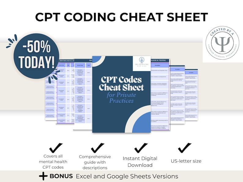 CPT Codes - Therapy Billing Codes - Therapist Invoice - Therapist ...