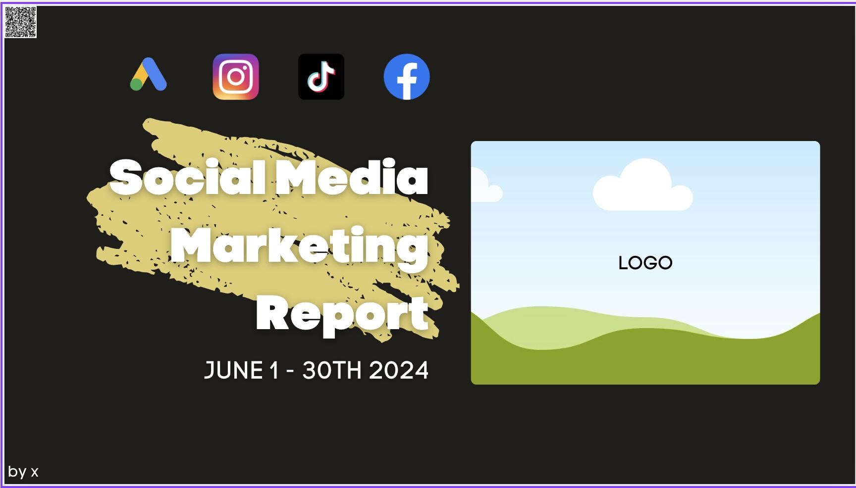 Editable Social Media Marketing Report Canva Template | Professional ...