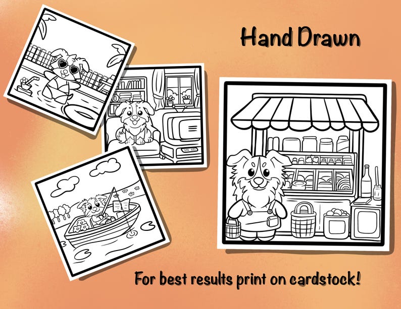Beautiful Coloring Pages. Cute Australian Shepherds for Adults and ...