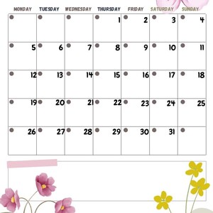 Printable 2025 Calendar Cute 2025 Kids Calendar, PDF Wall Calendar ...