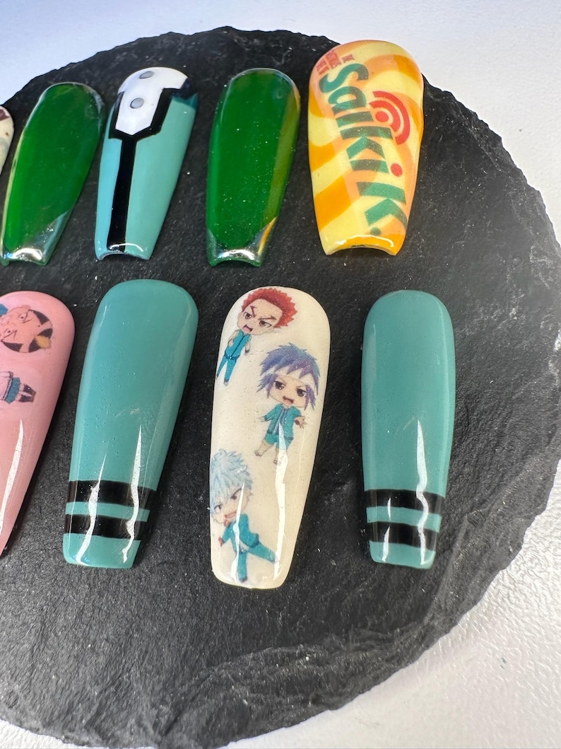 Custom Anime Nails - Etsy