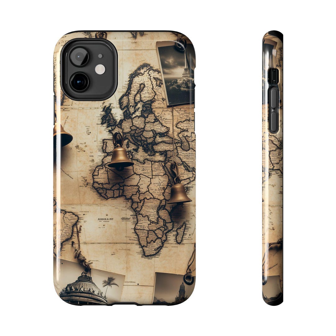 Ancient Map of the World the Map iPhone Case 16 15 14 13 12 11, Custom ...