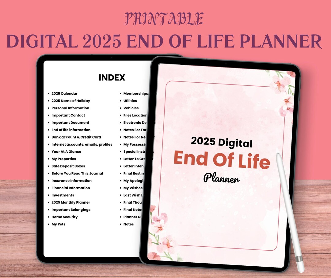 End of Life Planner Printable Peace of Mind Planner Estate Planning Death Planner Organizing ...