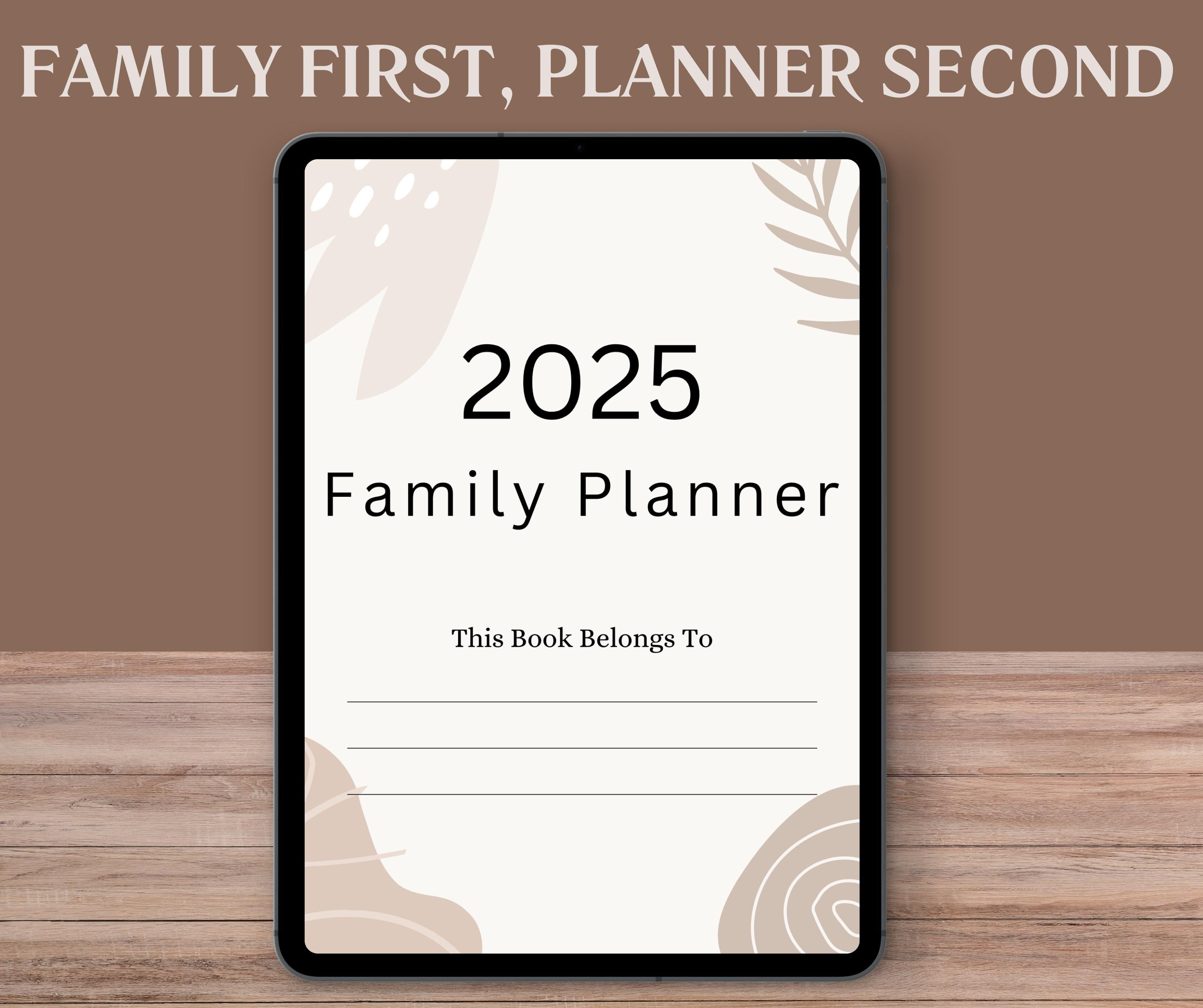Family Planner 2025 Template Printable Simple Monthly Planner for ...