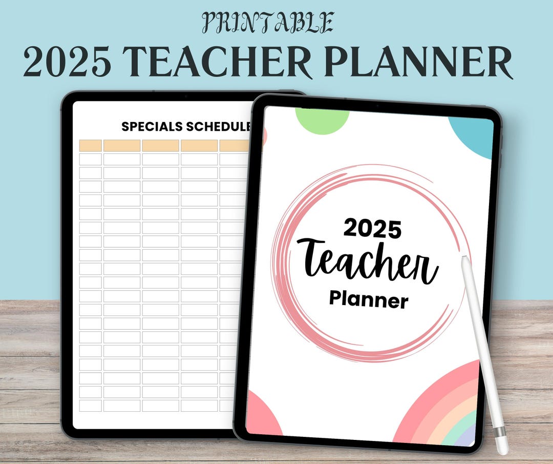 2025 Teacher Planner for Canva Template 2025 Dated Digital Teacher ...