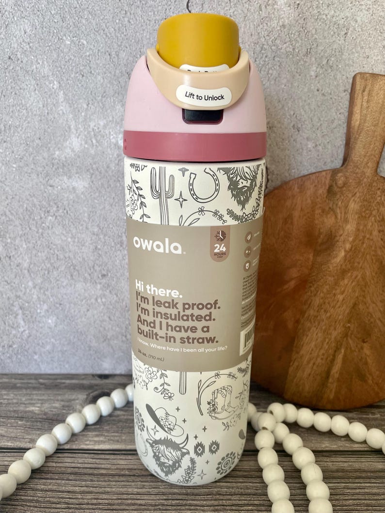 Western Engraved 24oz Owala Blushing Ballerina - Etsy