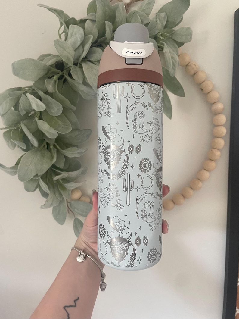 Western Engraved 24oz Owala - Etsy
