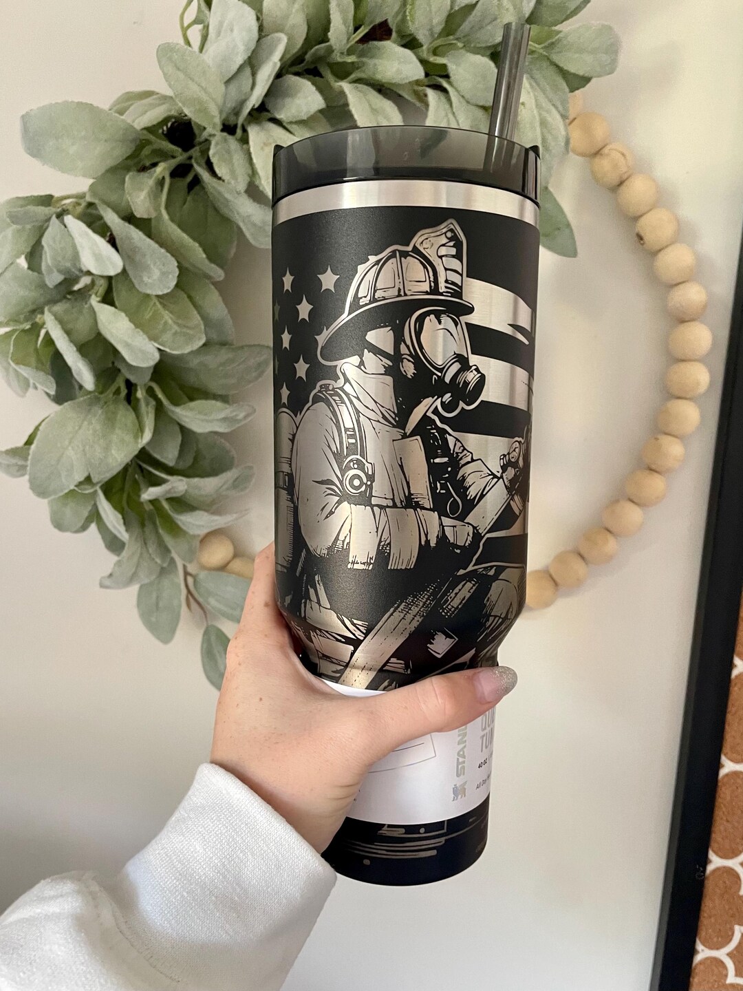 Fire Fighter Engraved Stanley 40oz - Etsy