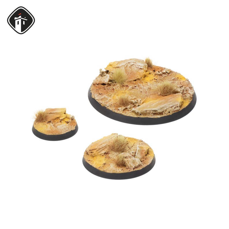 Arid Desert Bases Battle Ready Bases. Different Sizes. Painted ...