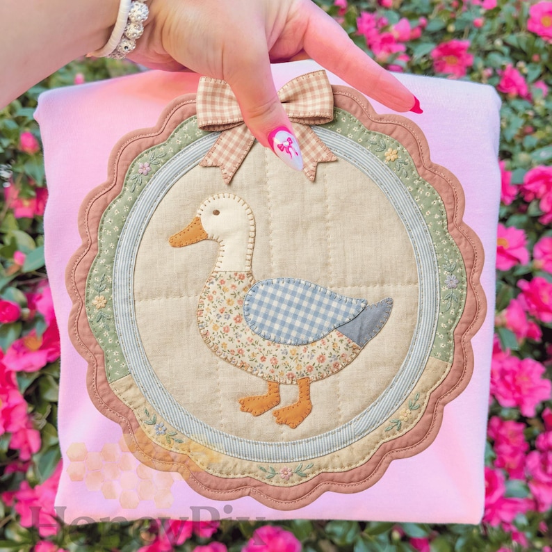 Faux Duck Quilt Png, Farmhouse Patchwork Duck Png, Quilt Style Duck ...