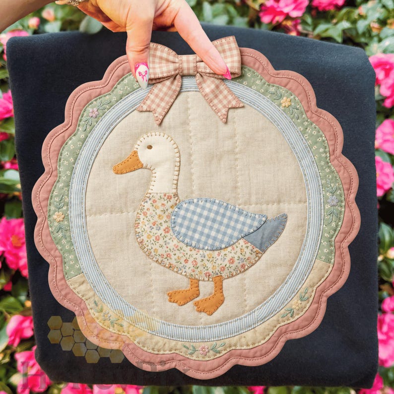 Faux Duck Quilt Png, Farmhouse Patchwork Duck Png, Quilt Style Duck ...