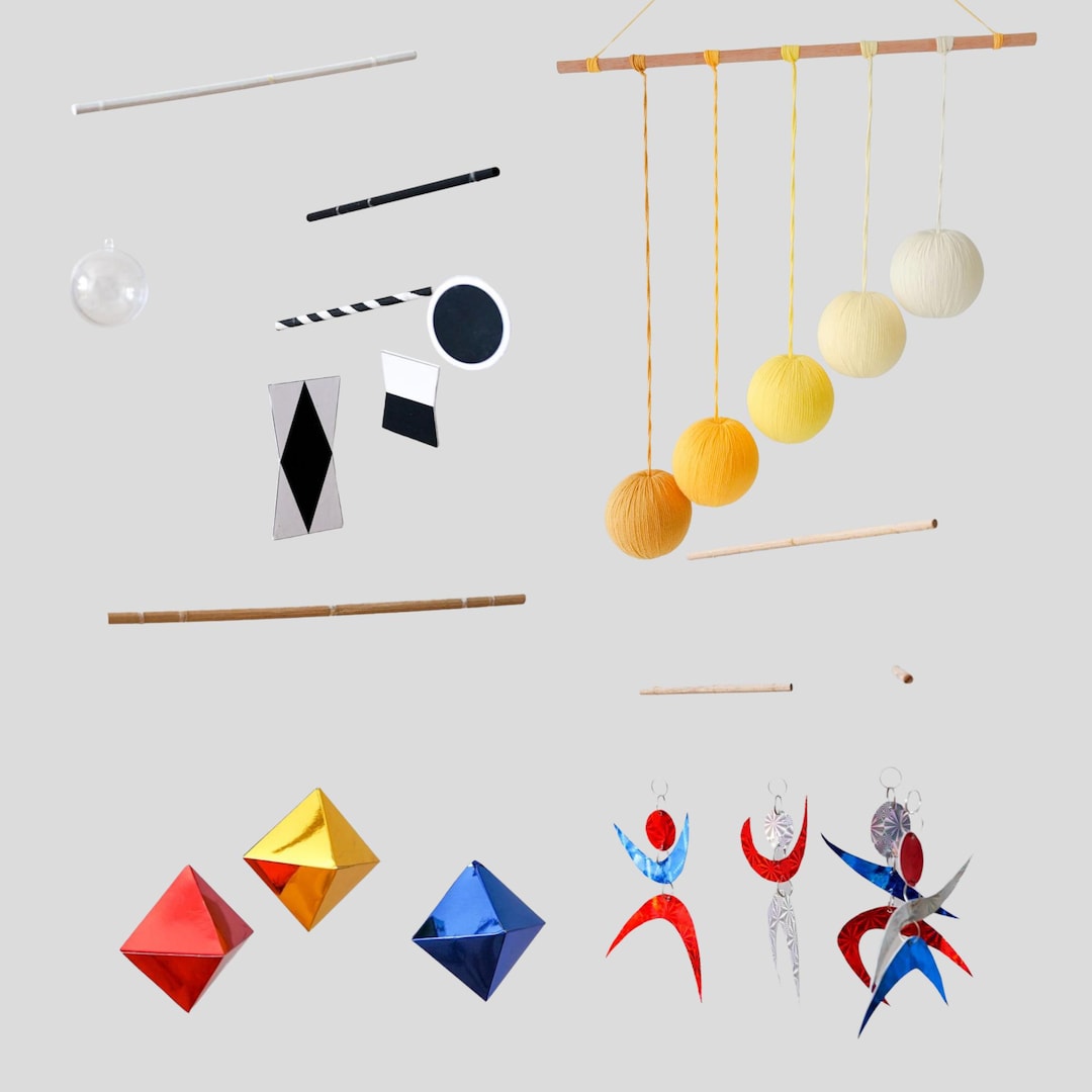 Box of Montessori Baby Mobile, Munari Mobile, Octahedron, Gobbi, Dancer ...