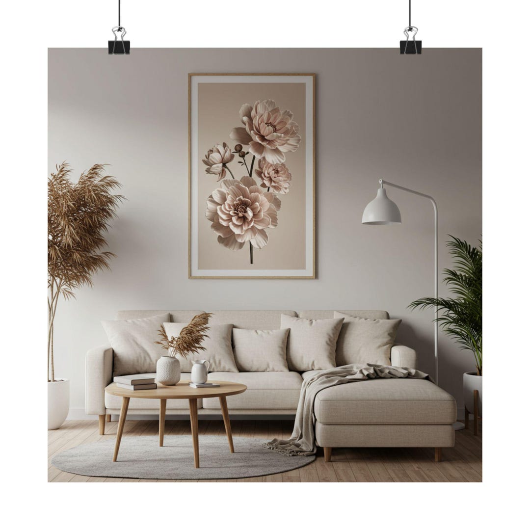 Minimalist Hooker's Lips Flower Poster - Unique Botanical Wall Art - Etsy