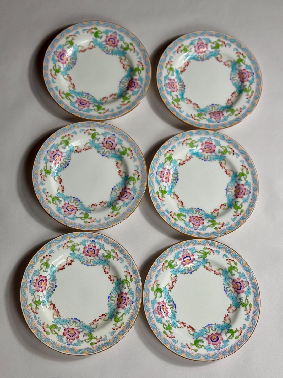 Vintage Minton Fine Bone China Bread Plates Set of 6 | “rose Pattern ...