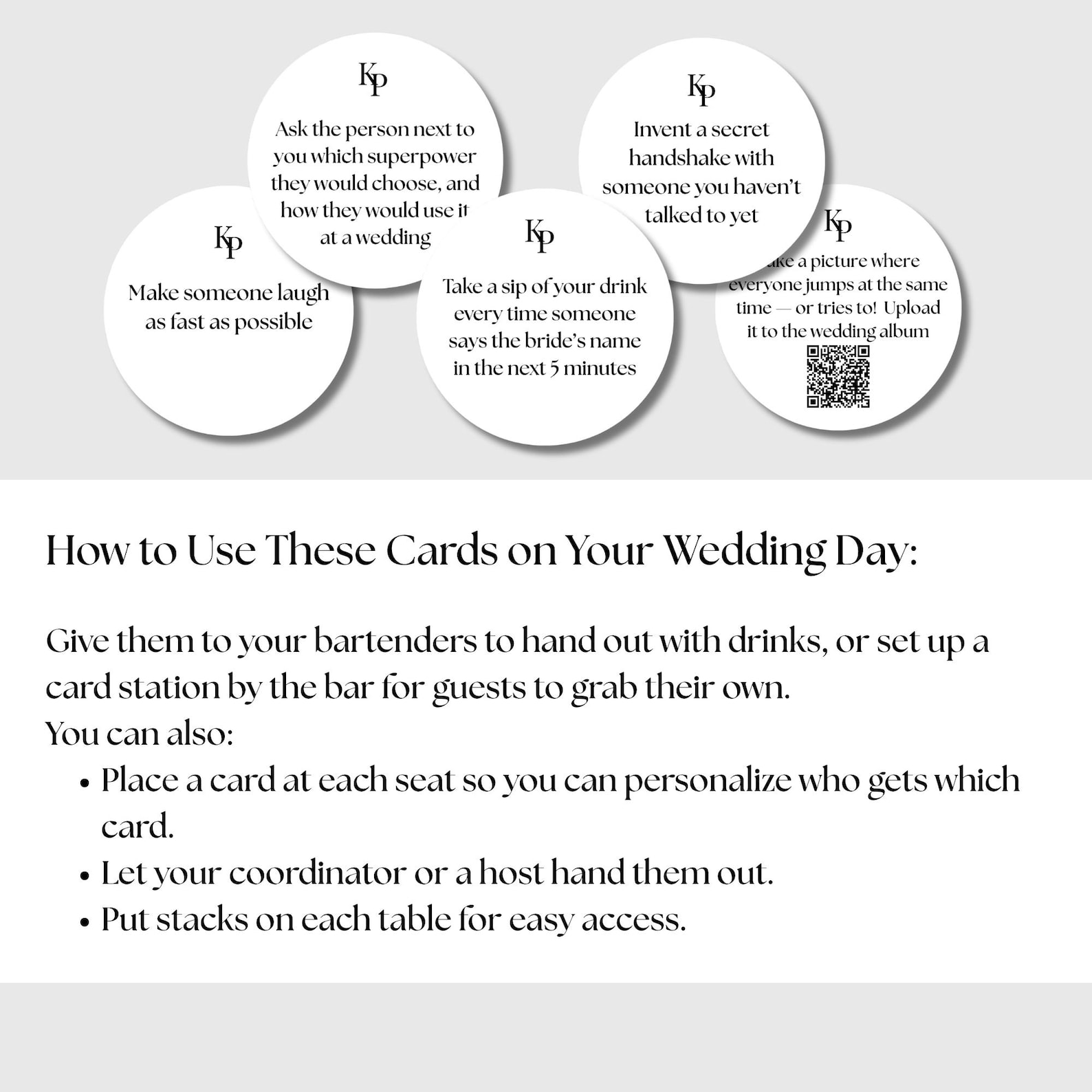 Wedding Game Cards – Printable Guest Icebreakers, Dares and More (canva ...