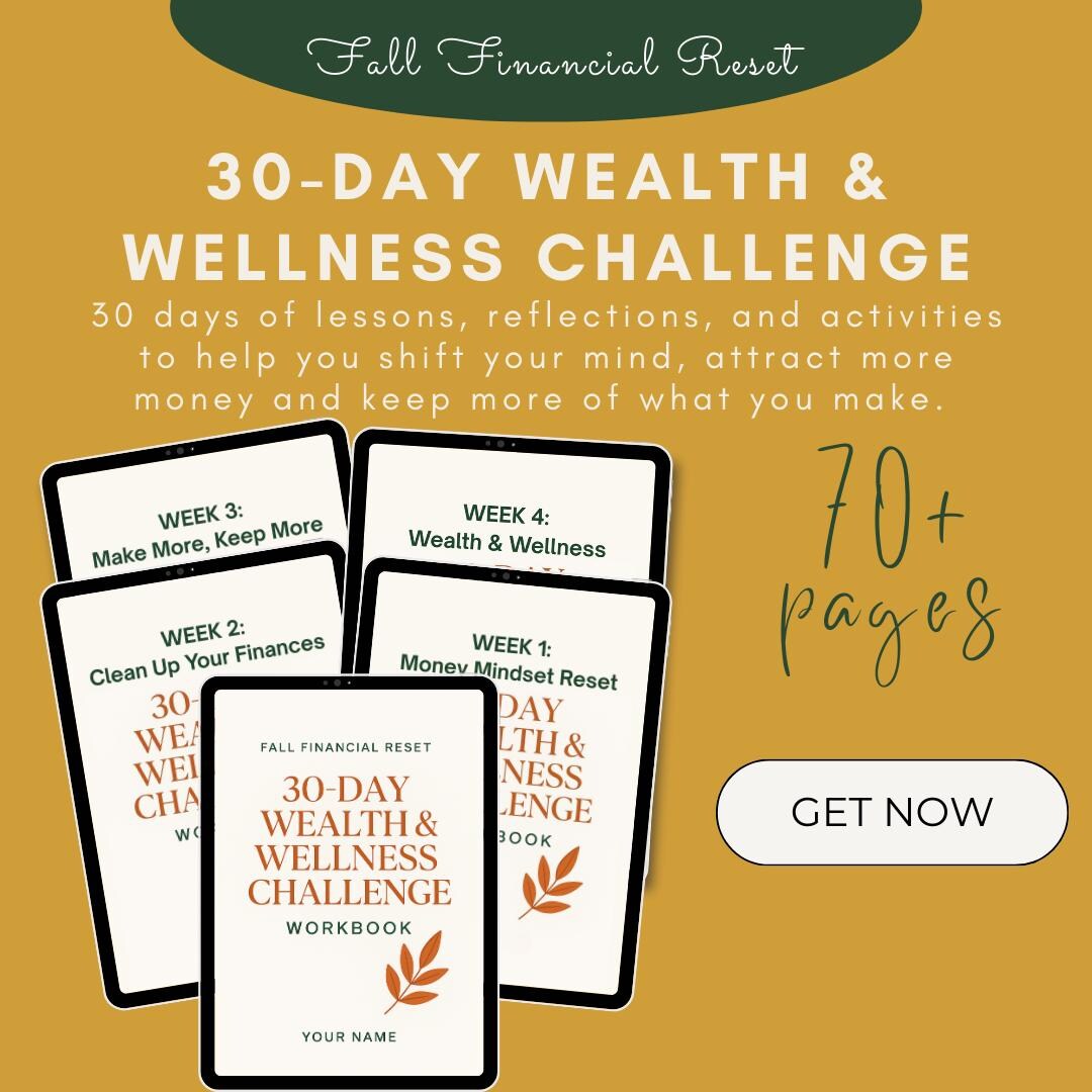 30 Day Fall Financial Reset Workbook | Money Saving Challenge ...