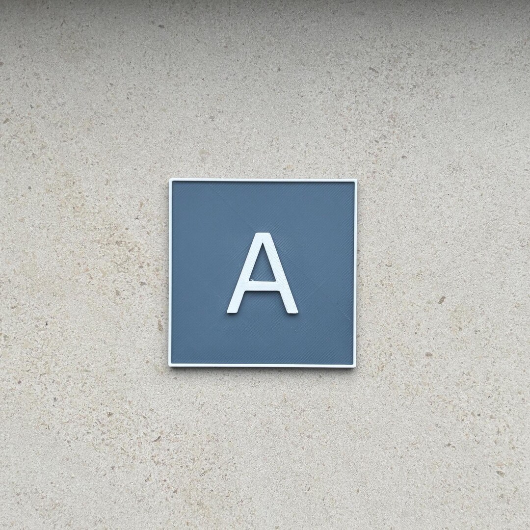 3D Printed Initial Gift Tag Custom Letter Initial Personalized Monogram ...