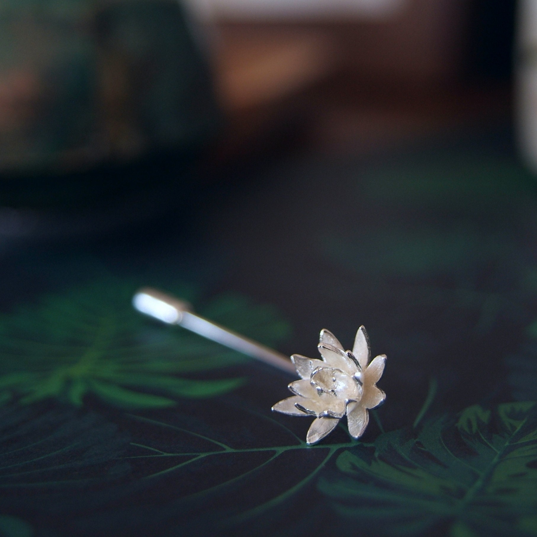 Lotus Brooch Silver Lotus Flower Jewellery Handmade in | Etsy