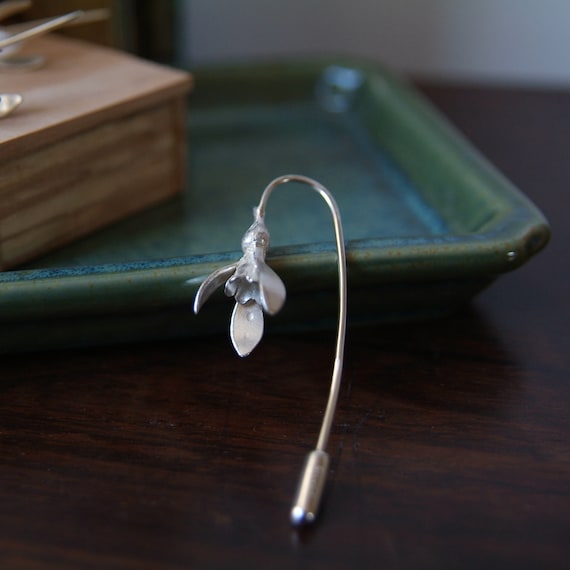 Snowdrop Brooch Silver Spring Flower Pin Handmade in | Etsy UK