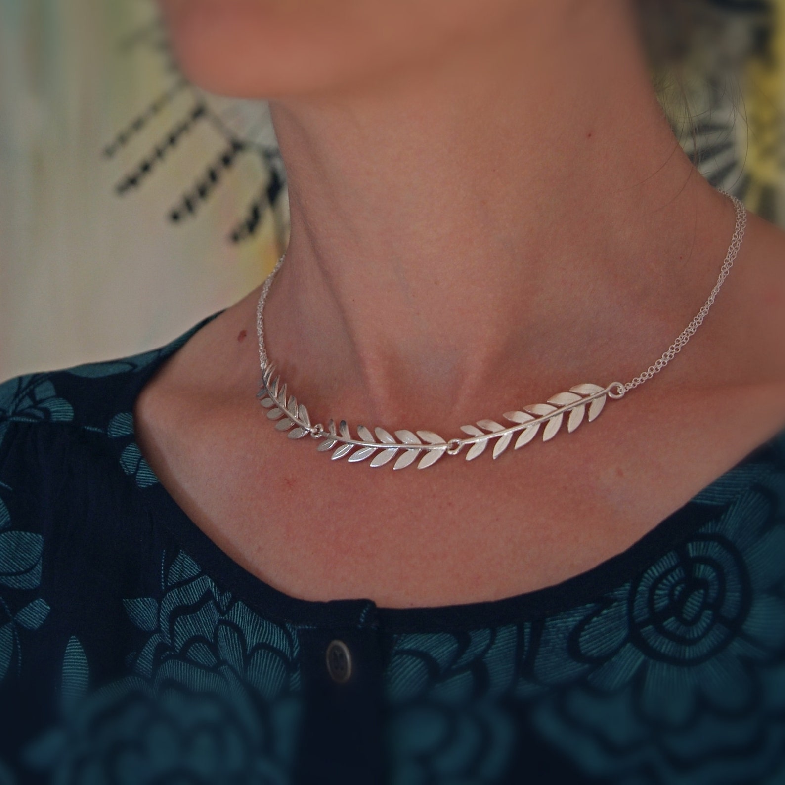 Leaf Necklace Grecian Olive Branch Collar Roman Style - Etsy UK