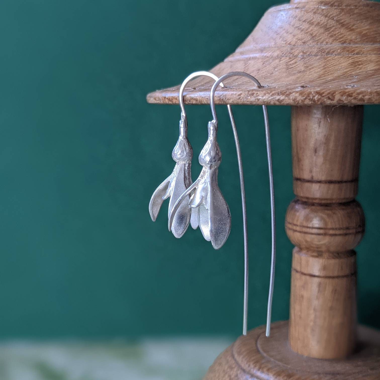 Snowdrop Earrings | Silver Spring Flower Earrings - Etsy UK