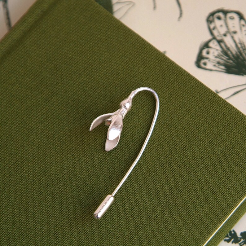 Snowdrop Brooch Silver Spring Flower Pin Handmade in - Etsy UK