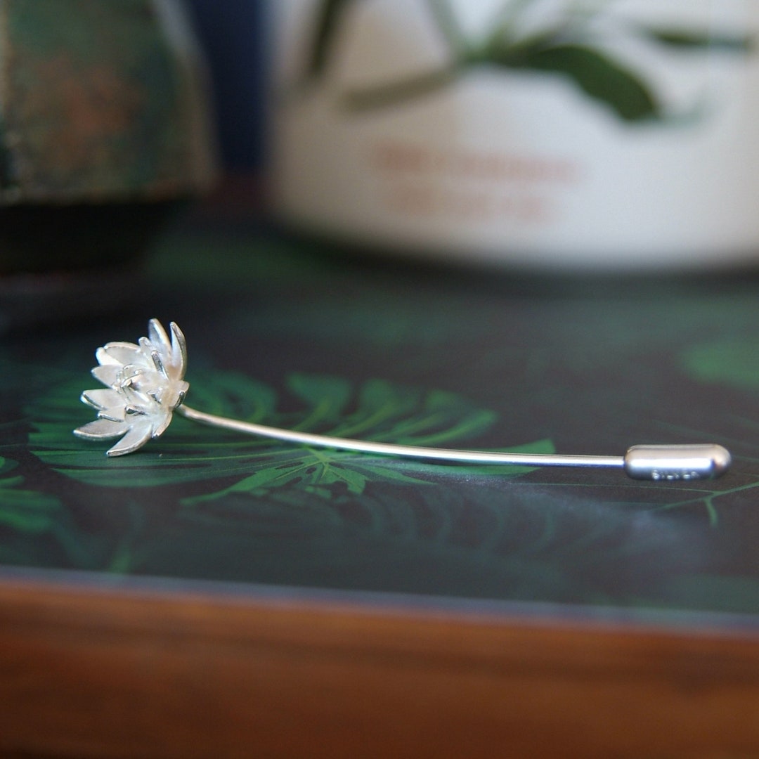 Lotus Brooch | Silver Lotus Flower Jewellery | Handmade in Sterling ...