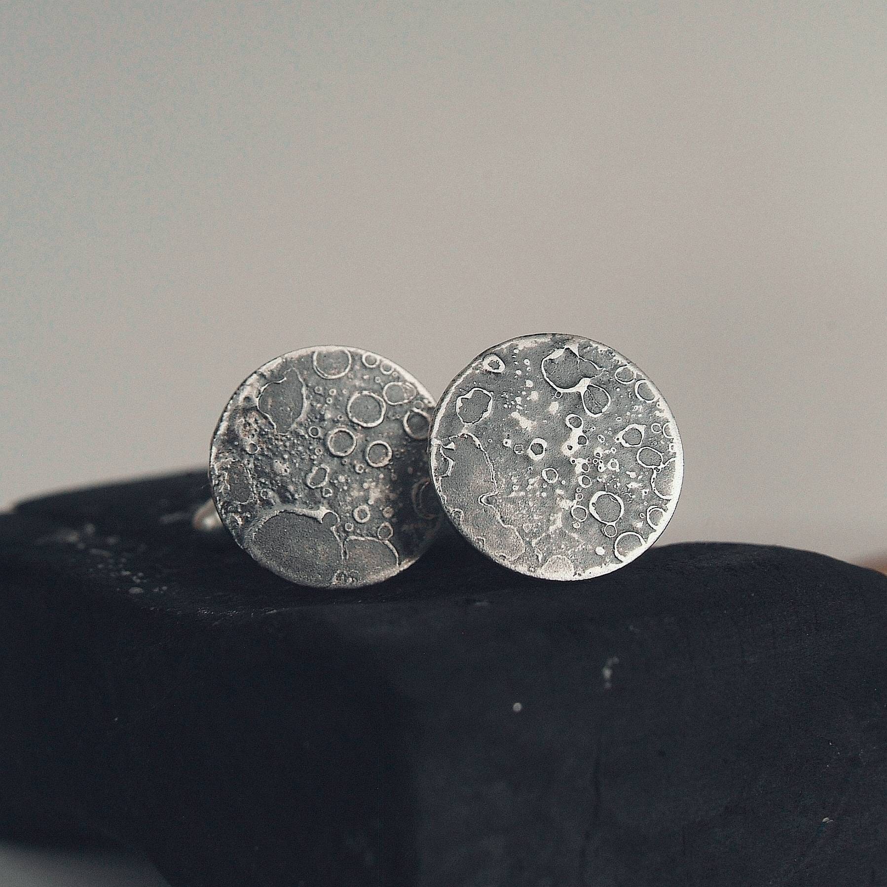 Moon Cufflinks Sterling Silver Full Moon Cufflinks - Etsy