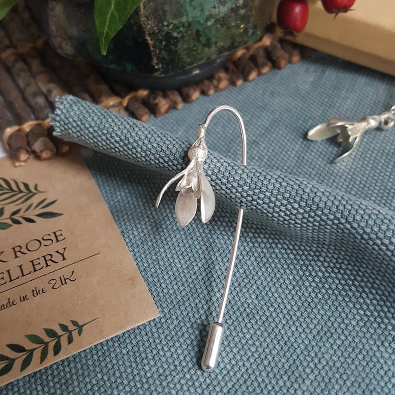 Snowdrop Brooch Silver Spring Flower Pin Handmade in - Etsy UK