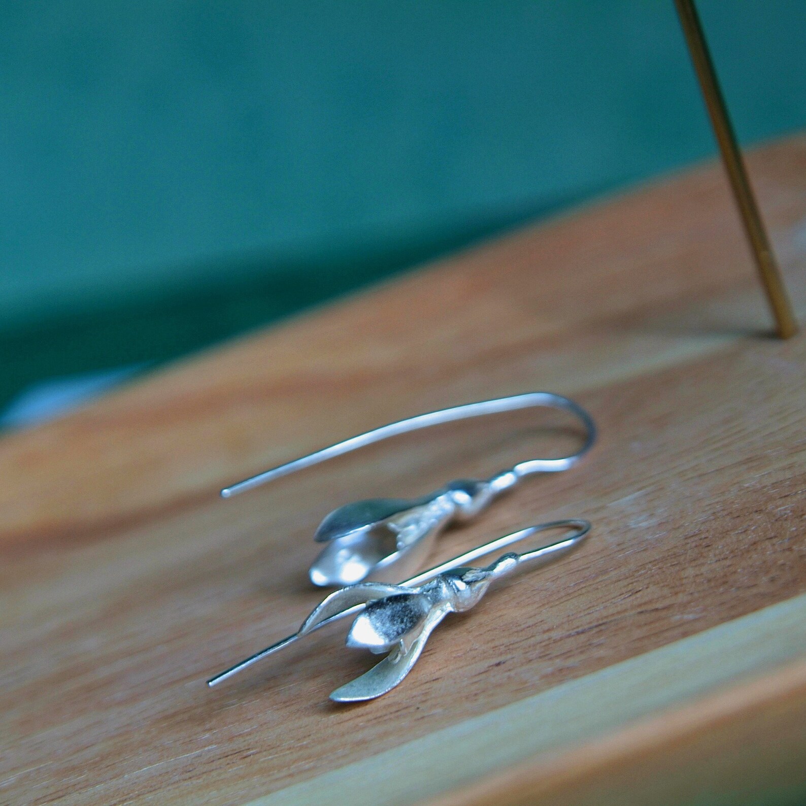 Snowdrop Earrings Silver Spring Flower Earrings - Etsy UK